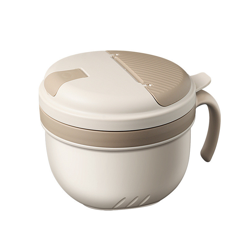 Instant Noodle Bowl With Drain Port Heated By Induction Cooker Metal ...